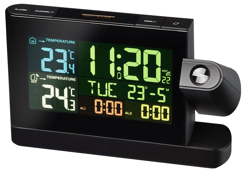 Reloj con Proyector Bresser con pantalla en color, negro – Compre desde ...